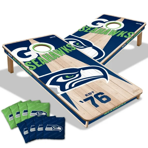 Seattle Seahawks All Wood Cornhole 2x4 by youthefan | AtlanticCoastSports