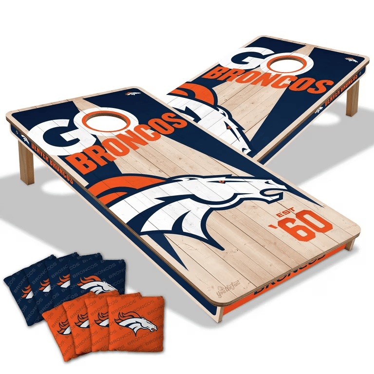 Denver Broncos All Wood Cornhole 2x4 by youthefan | AtlanticCoastSports