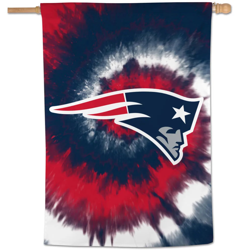 New England Patriots Tie Dye Vertical Flag 28" x 40" | AtlanticCoastSports