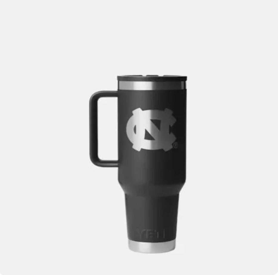 YETI LOGO UNC Tar Heels RAMBLER® 40oz Travel Straw Mug ...