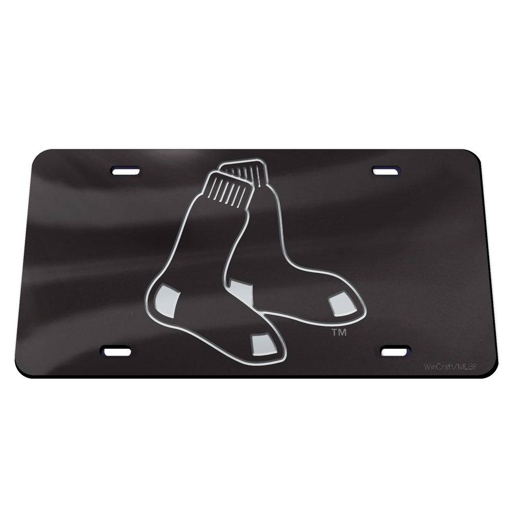 Boston Red Sox Black Acrylic Classic License Plates | AtlanticCoastSports