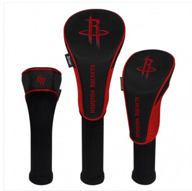 Houston Rockets Set of 3 Golf Head Covers | AtlanticCoastSports