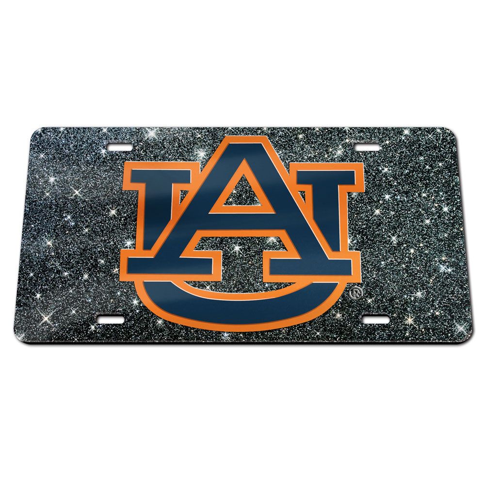 Auburn Tigers Glitter Background Acrylic Classic License Plates ...